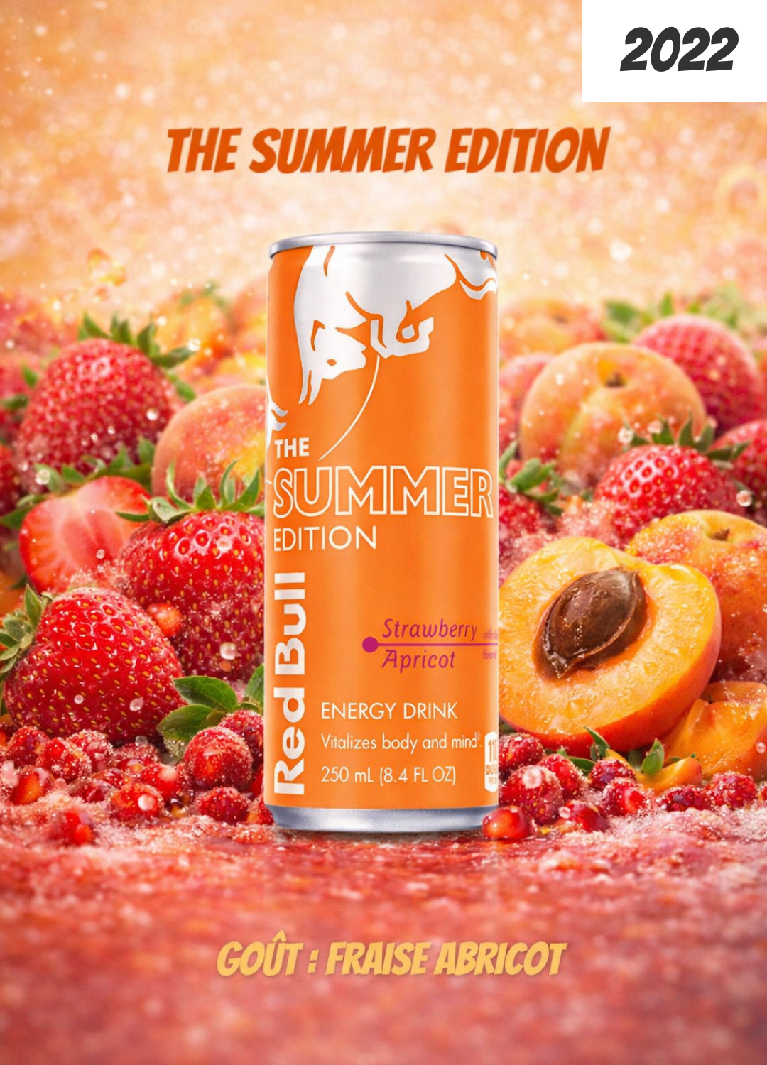 Red Bull The Summer Edition Abricot Fraise 2022 : une édition estivale ...