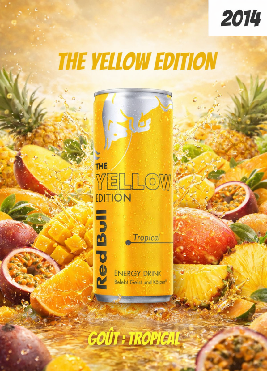 Red Bull The Yellow Edition Tropical (2014) : l’arrivée des saveurs ex ...